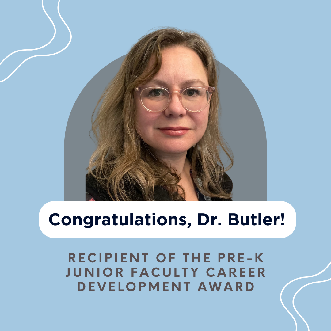 Dr. Lindsay Butler Receives Pre-K Award | Department of Speech, Language, and Hearing Sciences