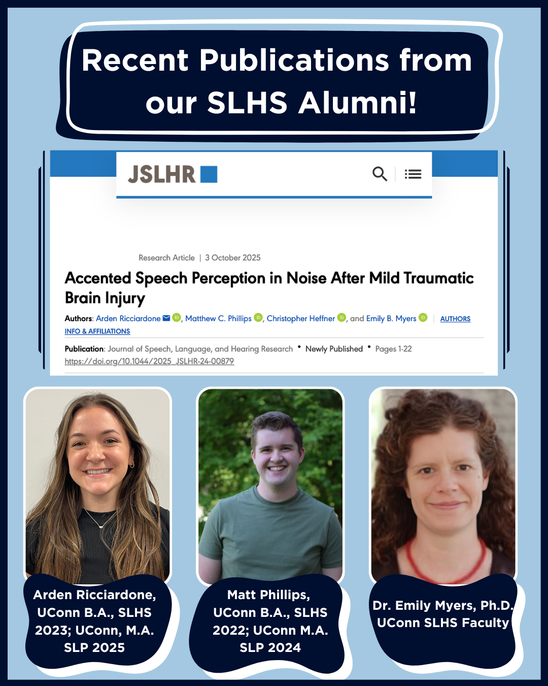 MA-SLP Alumni's Research Published in the Journal of Speech, Language ...